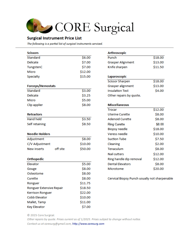 Services – Core Surgical